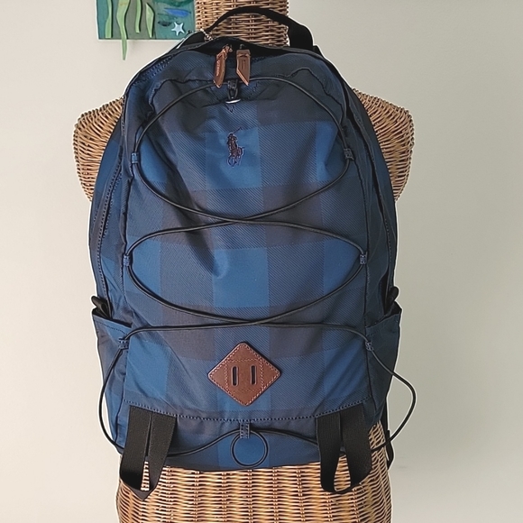 Polo Ralph Lauren | Bags | Nwt Polo Ralph Lauren Blue Black Plaid ...